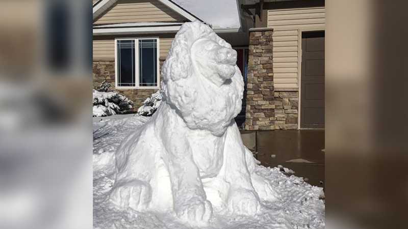 These snow sculptures put regular snowmen to shame
