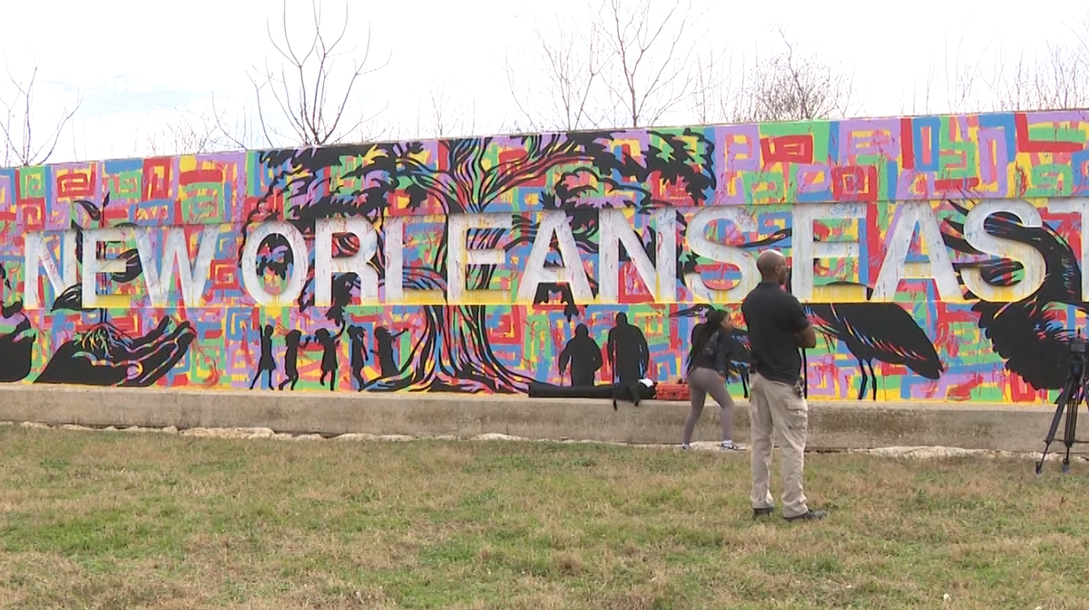 New Orleans East mural created celebrate city ahead of Super Bowl