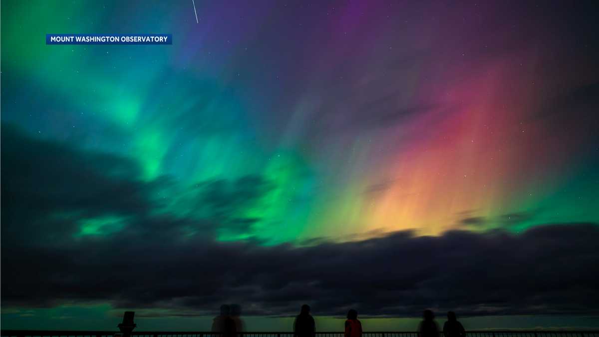 Northern lights captured in New Hampshire