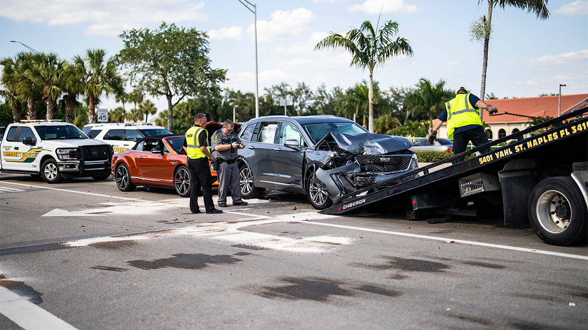 2 hospitalized after 3-vehicle crash in North Naples