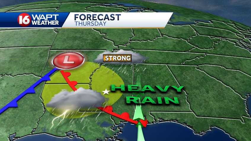 Heavy rain in forecast for Thursday, this Weekend