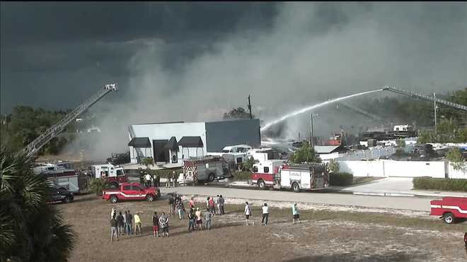 Massive fire erupts at Cape Coral commercial buildings
