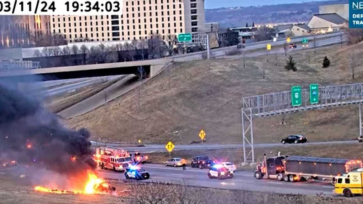 One person dies after fiery crash near I-480
