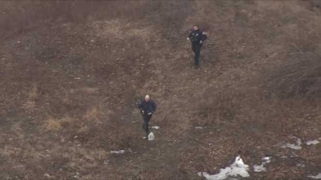 Tractor-trailer was damaged prior to pursuit, crash, search for driver