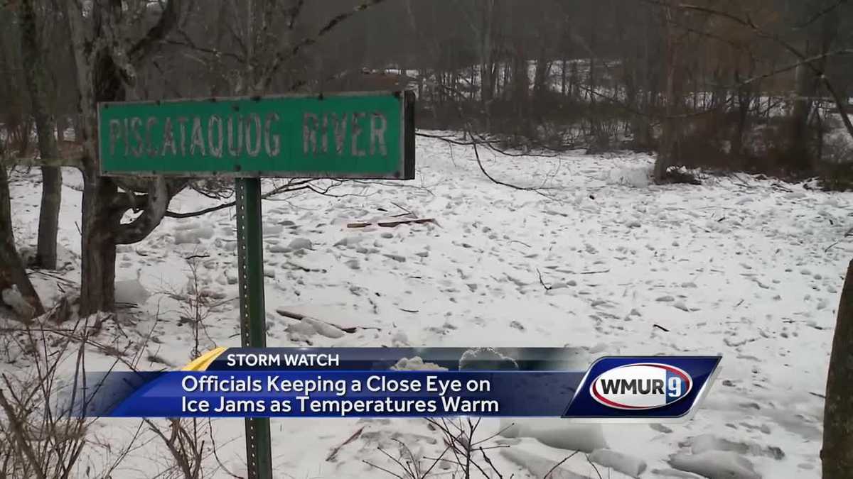 Officials monitor large ice jam in New Boston