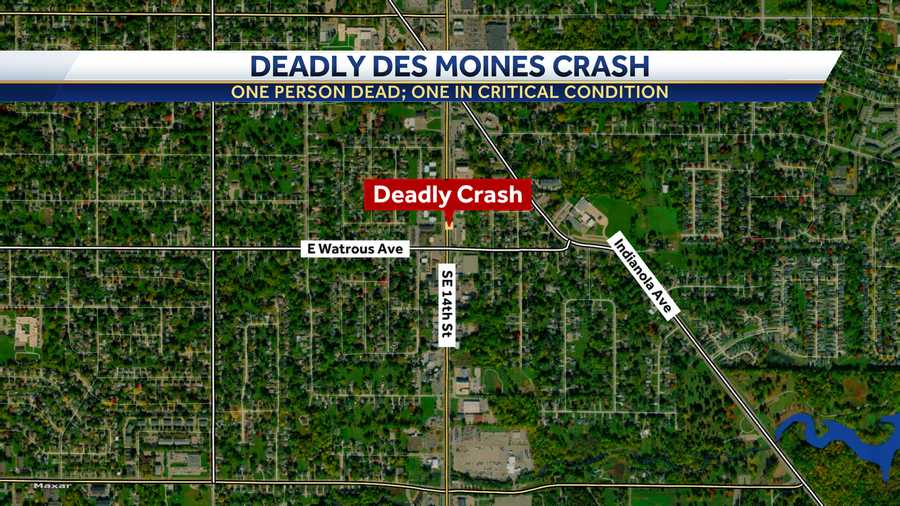 1 person killed after crash in Des Moines