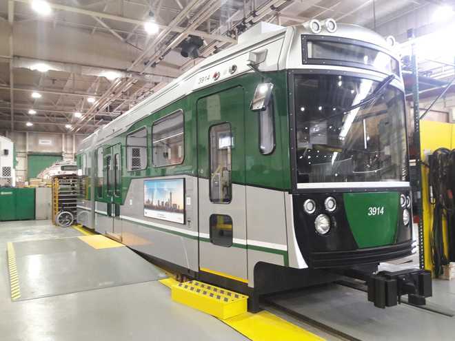 First new Green Line trolley in over a decade arrives