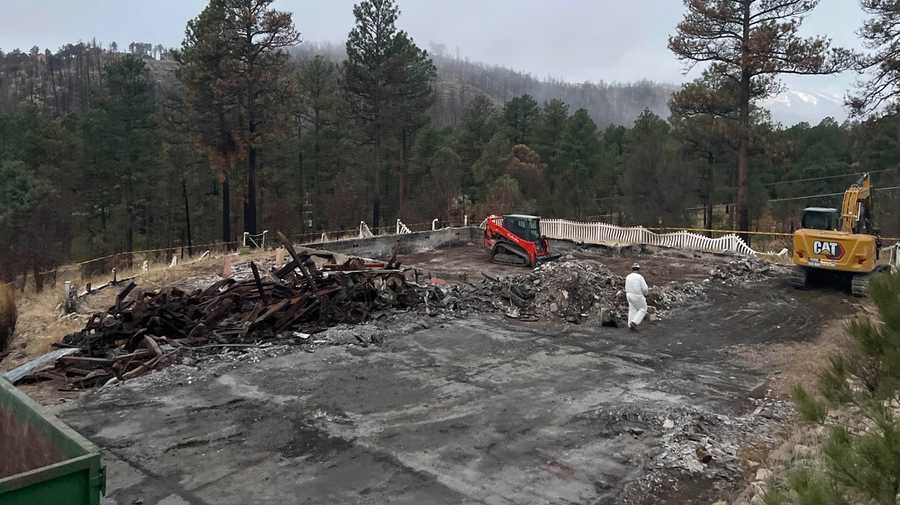 Debris removal after fire, flooding in southeast New Mexico