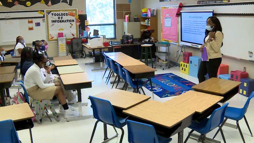 First-year teacher gets down to business when students return to class