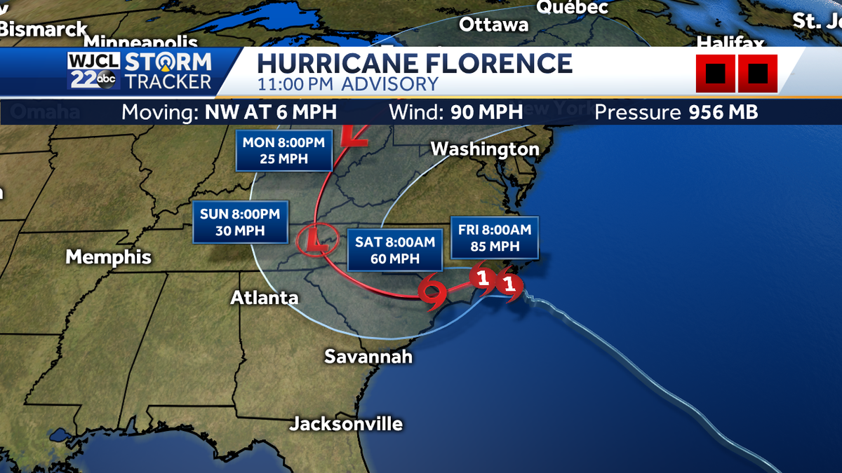 Florence slowly moving toward North Carolina, with powerful effects