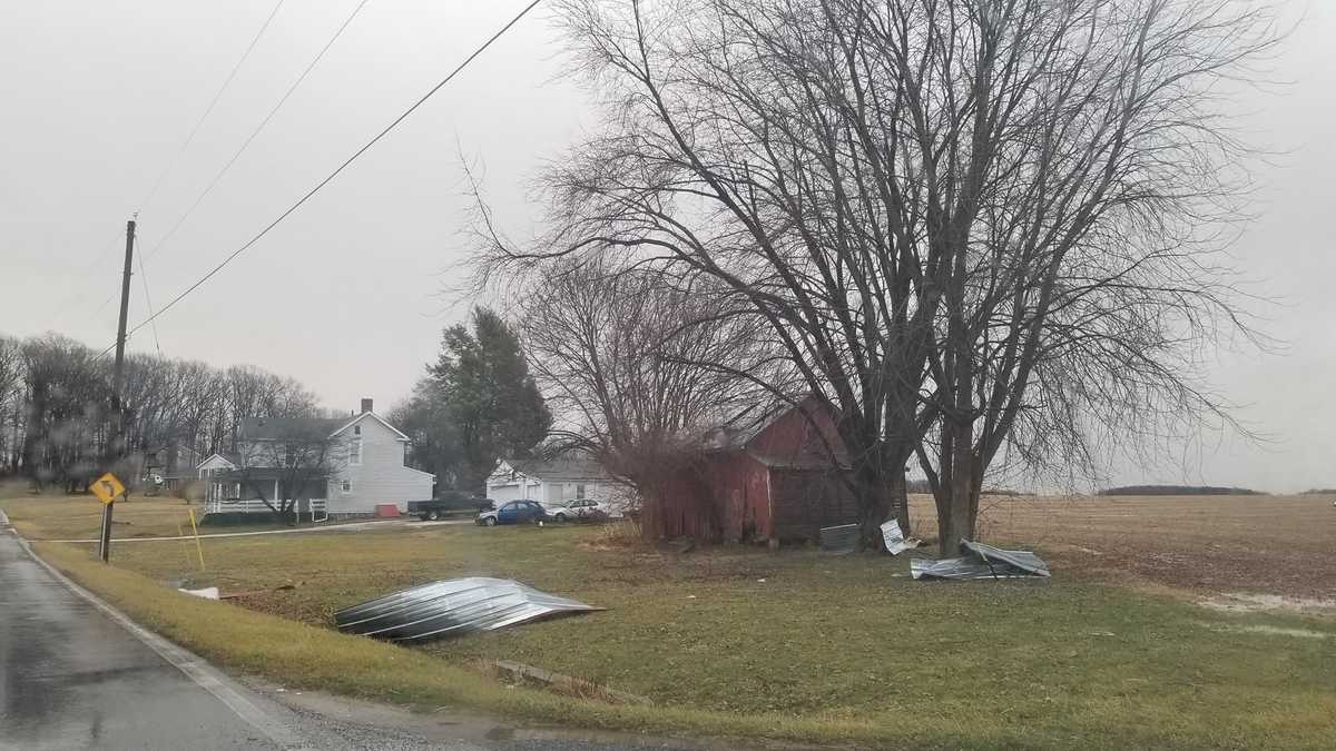 PHOTOS: Damage from tornado warning in central Maryland