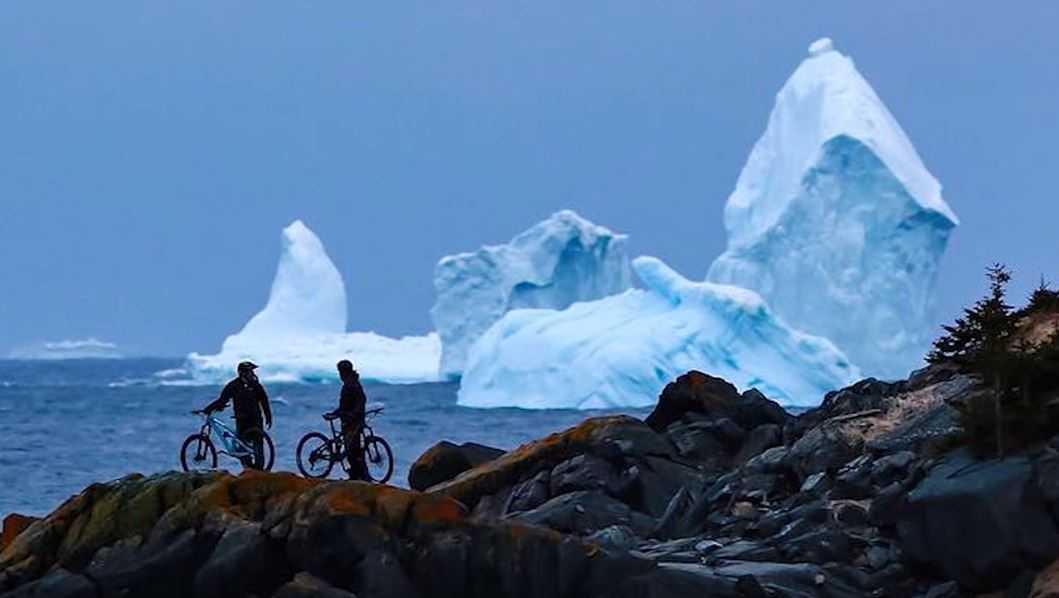 Huge iceberg towers over Newfoundland town