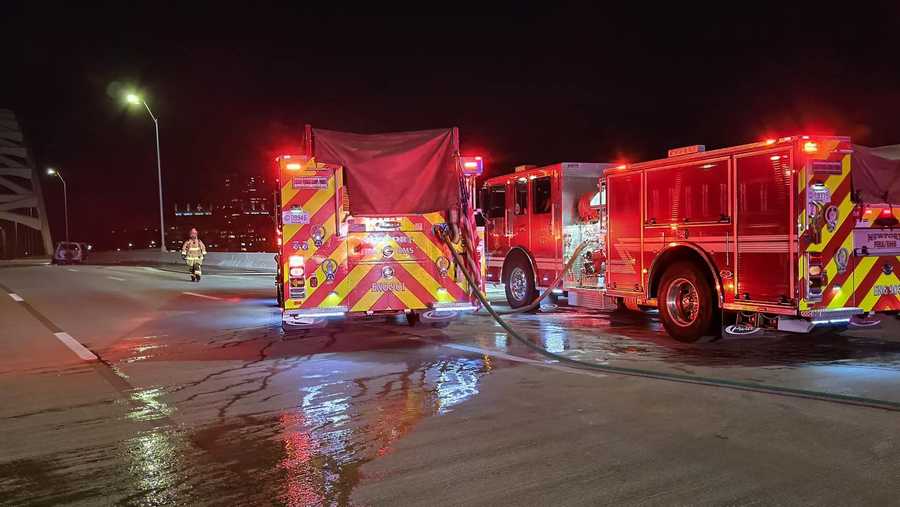 Scene of earlier vehicle fire cleared on I-471 near Newport