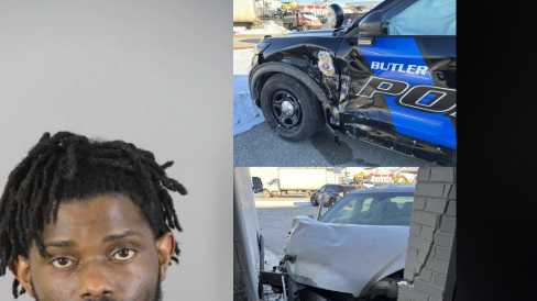 Butler officer injured in crash, 26-year-old man charged