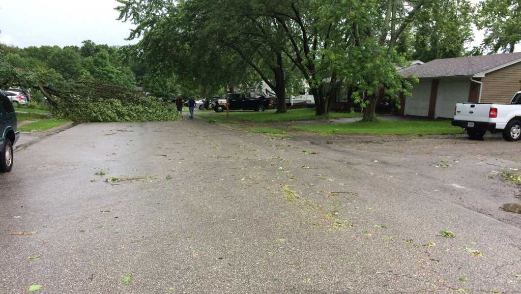 Storms damages buildings in Madison