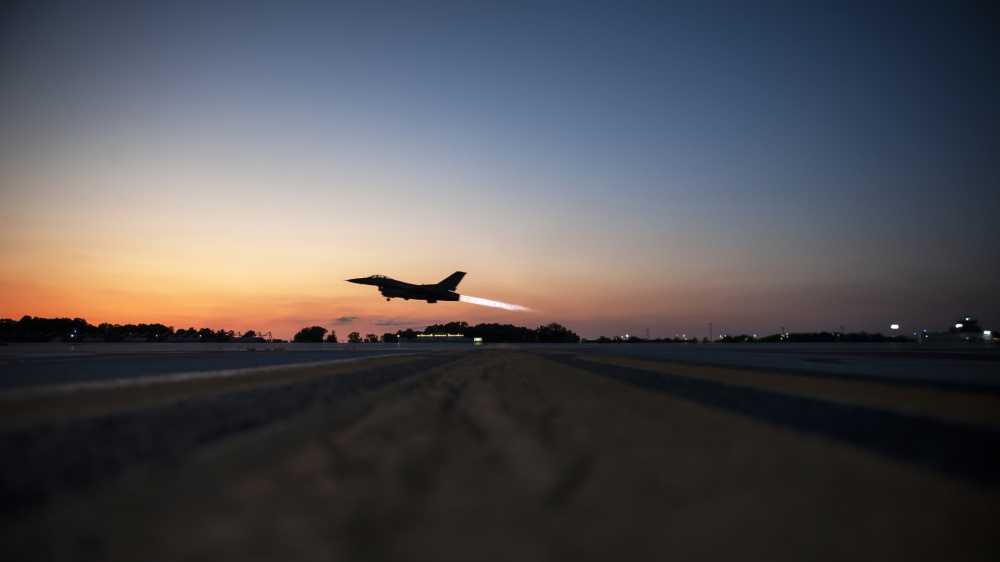 Ohio National Guard fighter jets conducting night flying this week