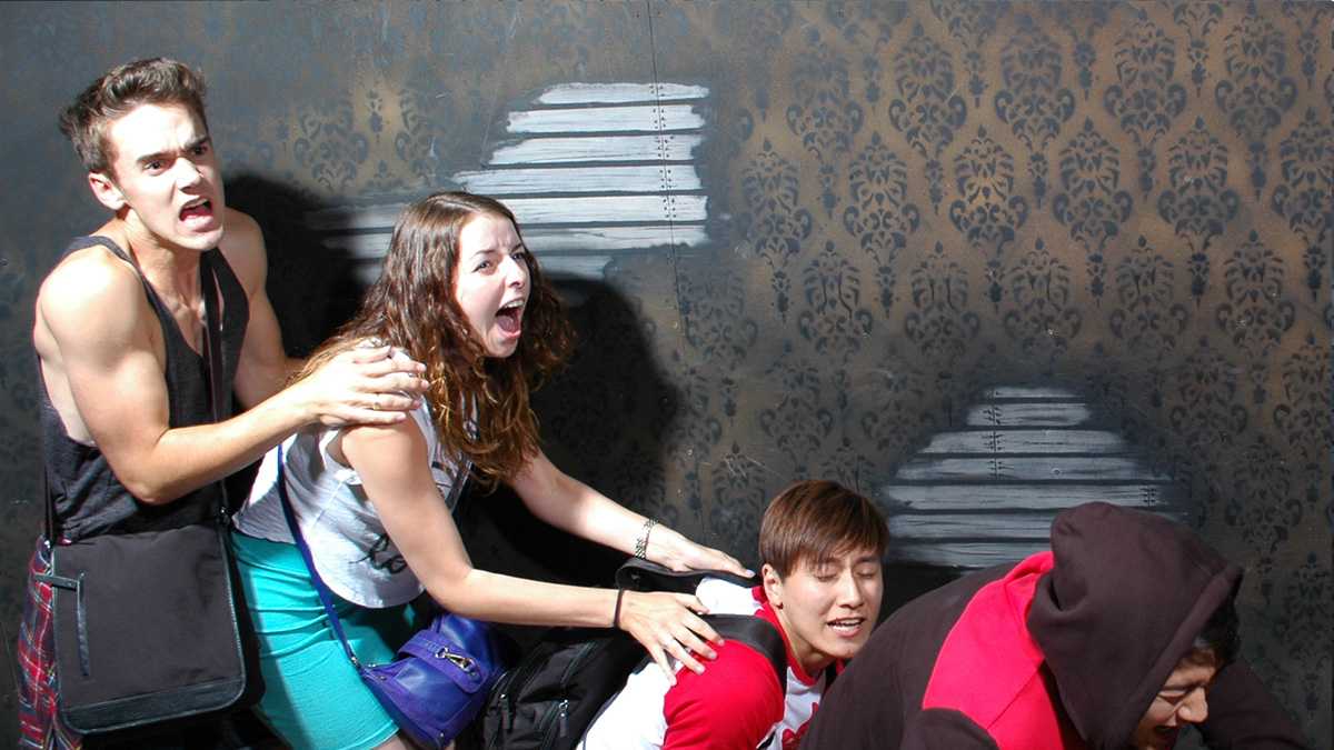 Frightened visitors caught on camera at Nightmares Fear Factory