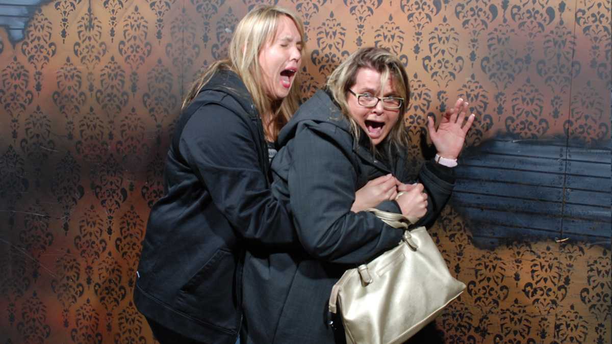 Frightened visitors caught on camera at Nightmares Fear Factory