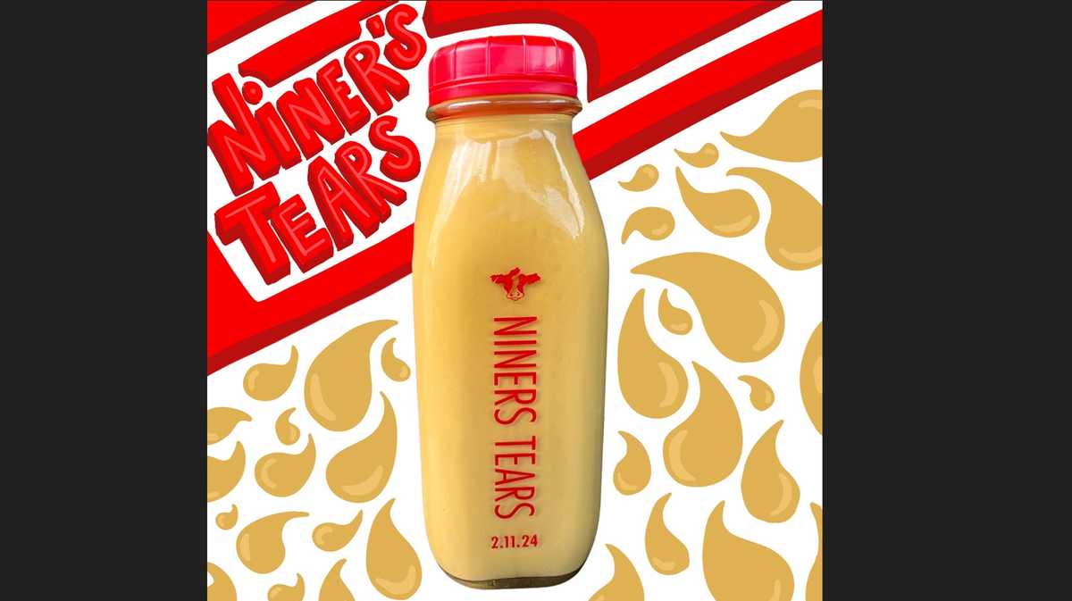 Kansas City Chiefs Super Bowl milk 'Niners Tears' from Shatto