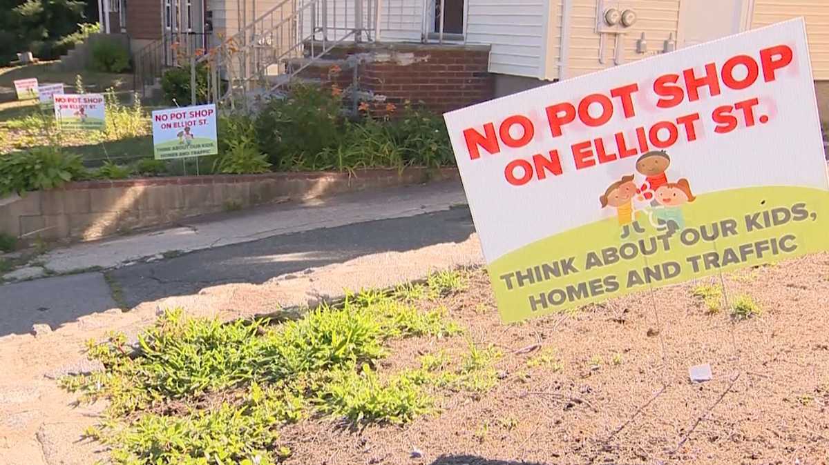 'No pot shops' signs flood Newton neighborhood