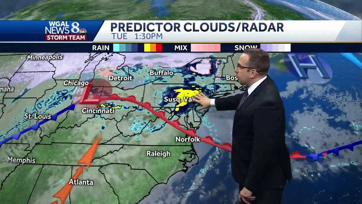 Peeks of sunshine today, rain expected tomorrow