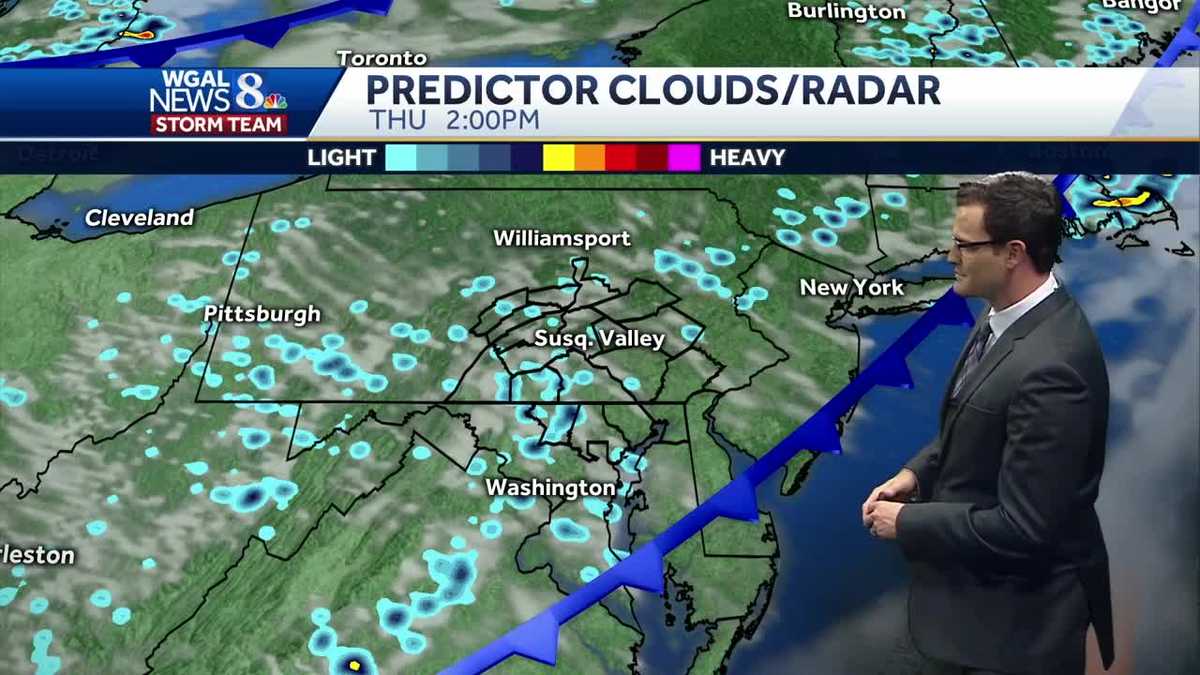 Not as humid; stray thunderstorm possible