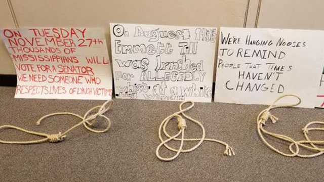 Nooses found hanging at Mississippi State Capitol