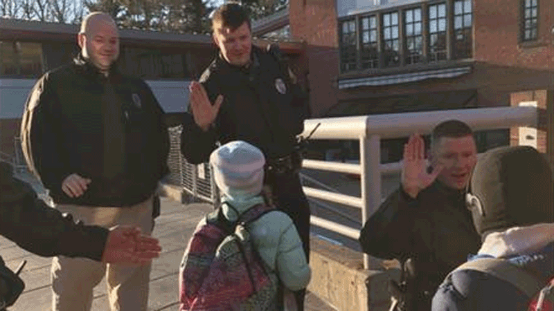 Police department's 'High Five Friday' program slapped down