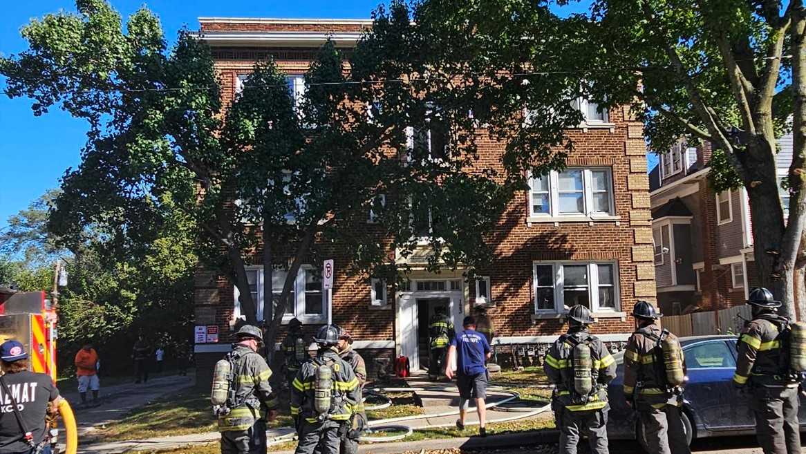 Kansas City fire: Firefighters battle apartment fire on North Lawn Avenue