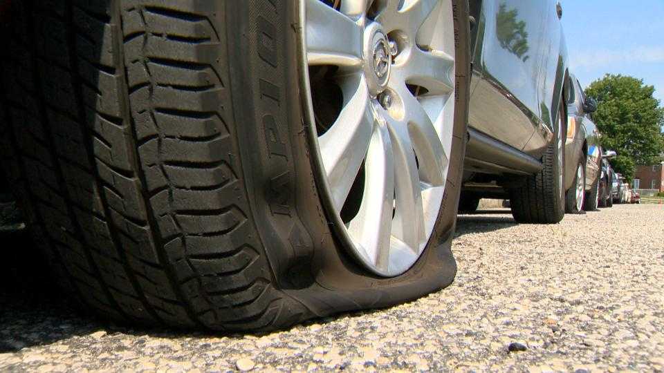 Someone slashed several car tires in Baltimore's Northwood neighborhood