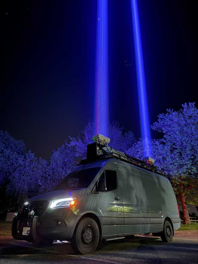 Mystery beam that lit up Folsom sky came from Nu-Salt Laser