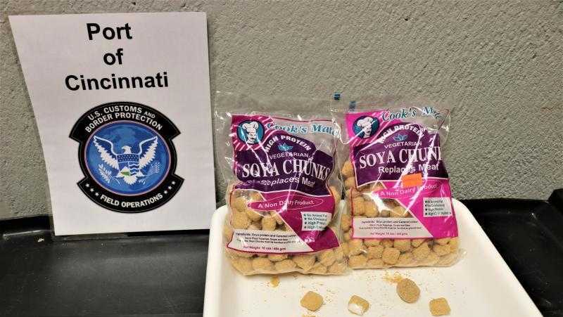 Cincinnati customs agents seize 2 pounds of cocaine stuffed inside soy ...