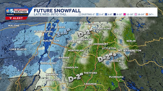 Winter storm to bring several inches of snow to Vermont, New York