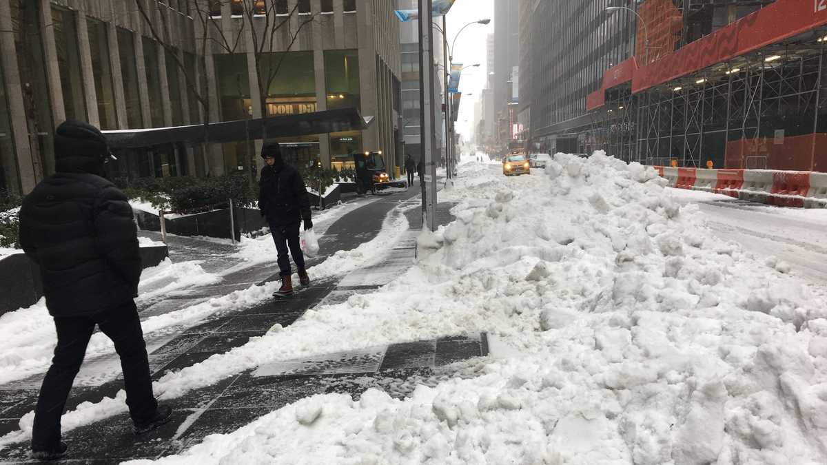 Scenes from a snowy New York City
