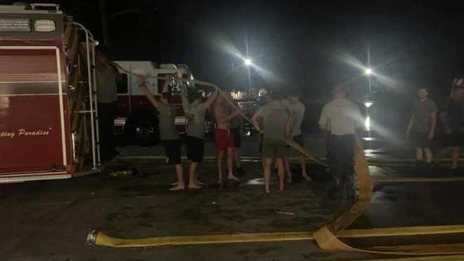 Orange Beach firefighters continue to fight fires despite hurricane Sally