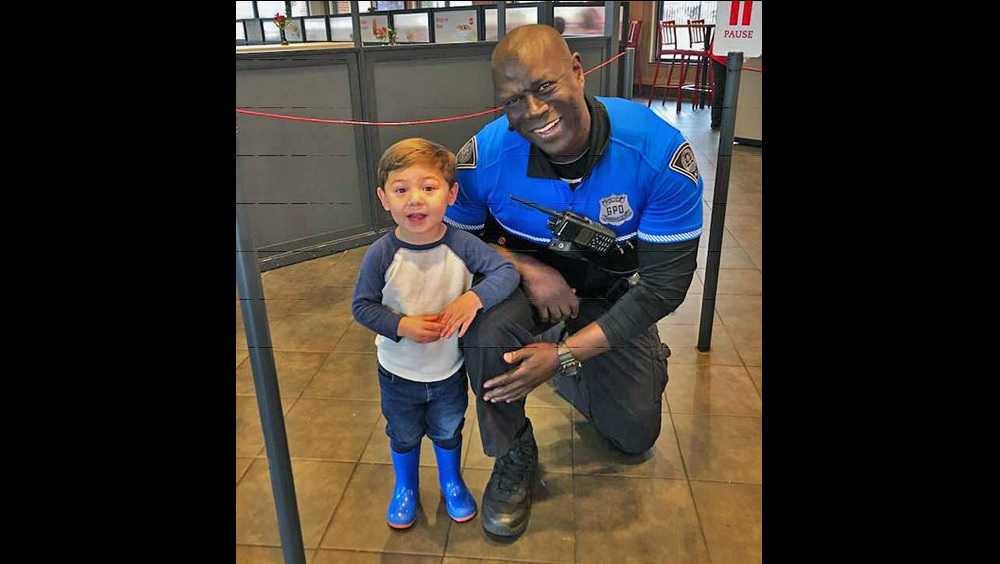 Child’s touching gesture to Greenville police officer goes viral