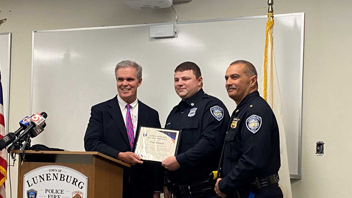 Lunenburg officer honored for saving man from vicious dog attack