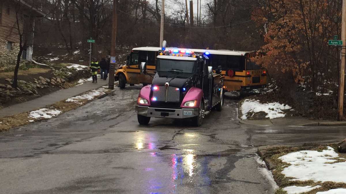 KCPD officer taken to hospital after slipping, falling on ice