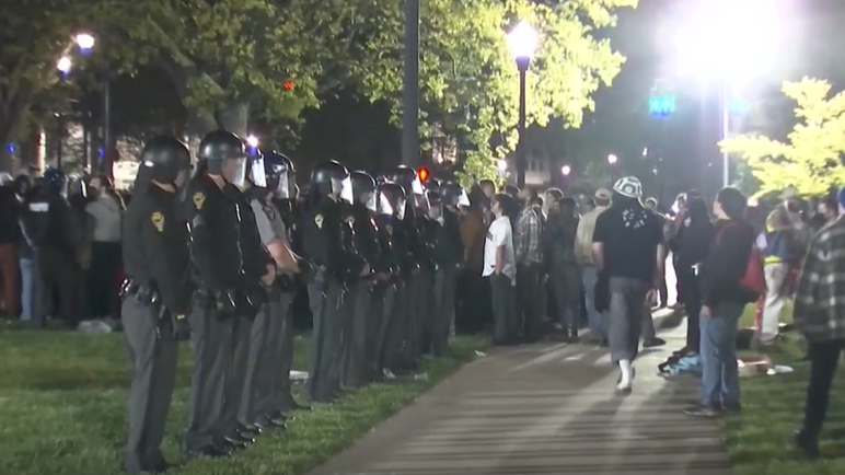 Dozens detained during pro-Palestinian protest on Ohio State's campus