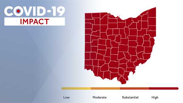 INTERACTIVE MAP: Ohio COVID-19 transmission levels by county