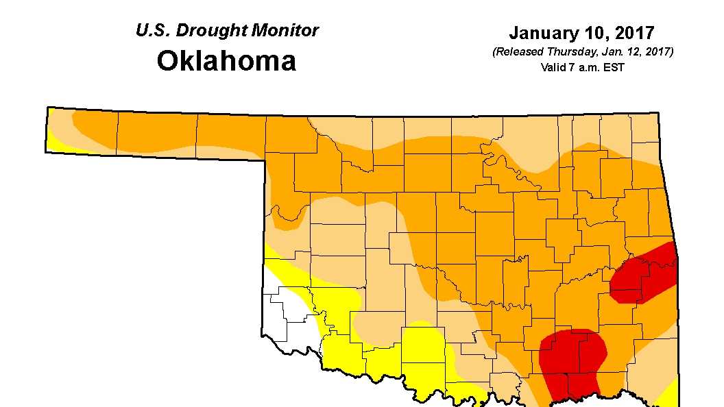 Month-by-month Drought changes across Oklahoma