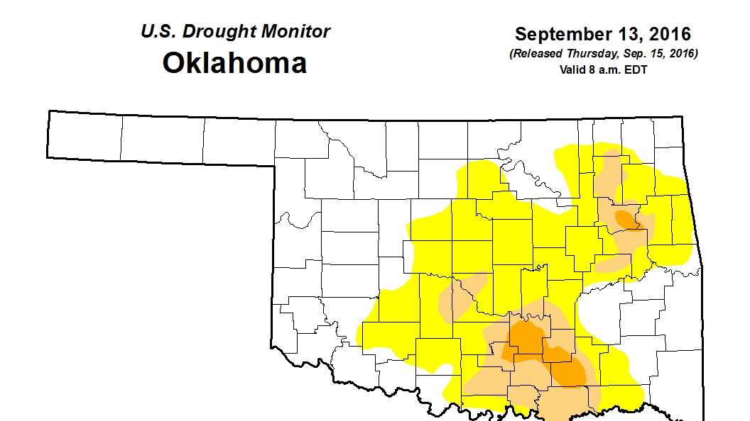 Month-by-month Drought changes across Oklahoma