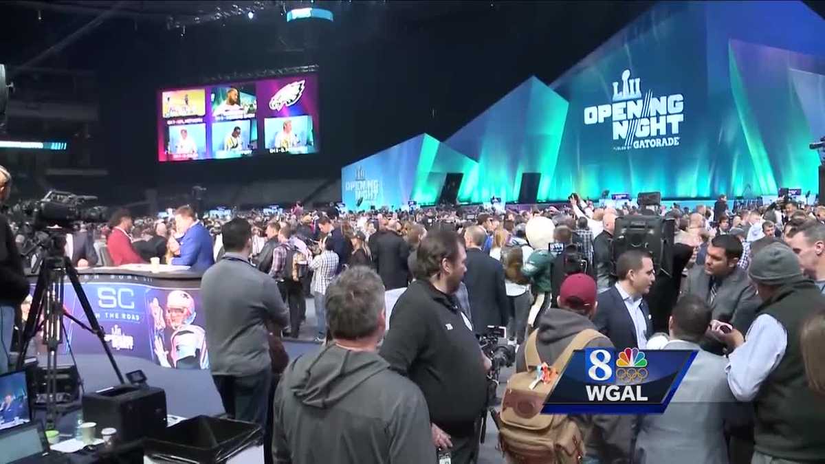 Super Bowl Media Night – WGAL is there
