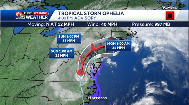 Tropical Storm Ophelia Makes Landfall Near Emerald Isle Nc