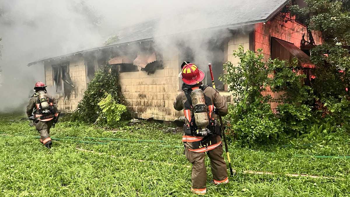 House fire sparked by lightning in Orange County