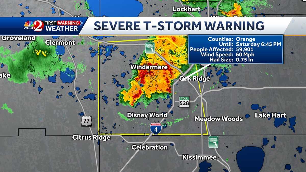 Severe thunderstorm warning issued