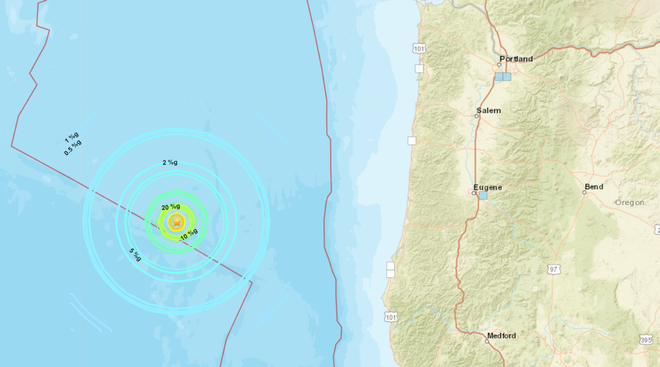 Magnitude 5.9 earthquake off Oregon coast, no tsunami expected, USGS says