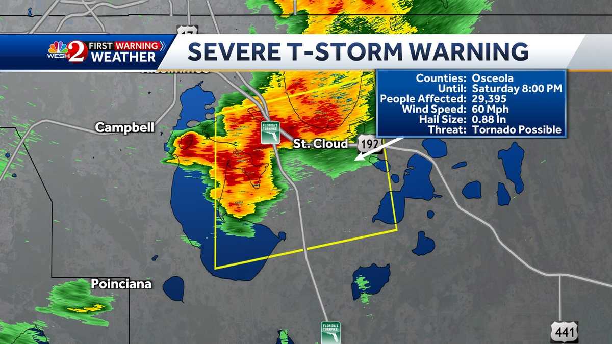 Severe Thunderstorm Warning Issued For Osceola County Expires