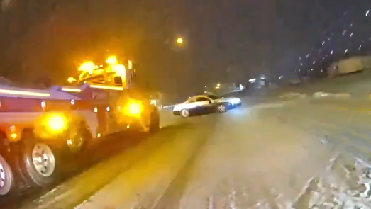 Video shows Ohio State Highway Patrol arrest man accused of OVI in snow