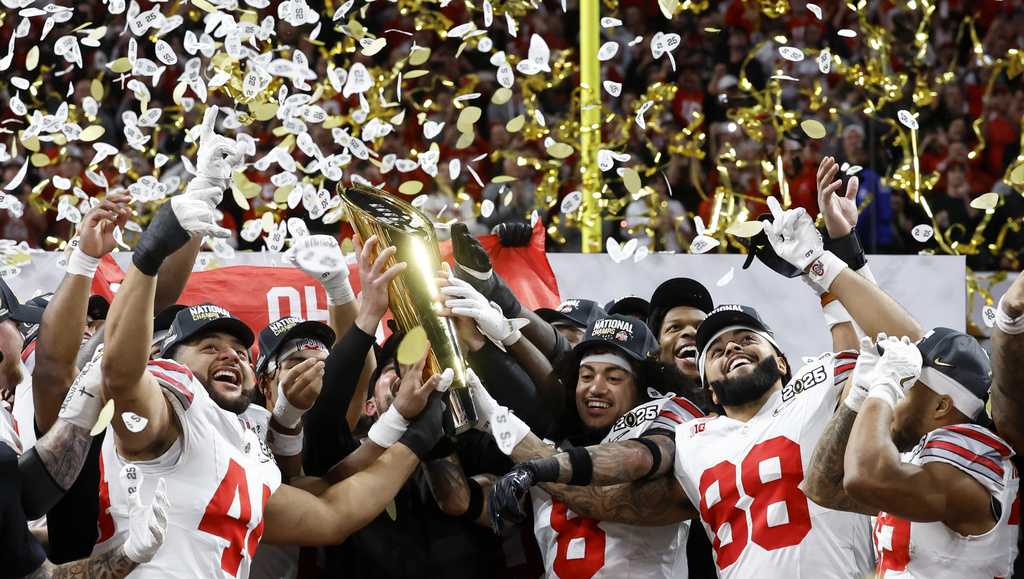 Ohio State outlasts Notre Dame 34-23 in CFP championship game